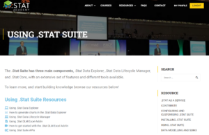 USING .STAT SUITE – .Stat Academy