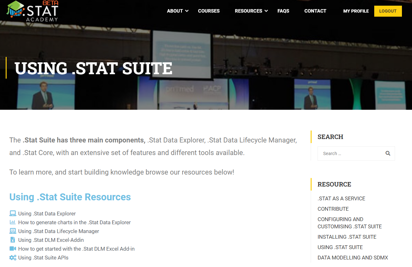 USING .STAT SUITE – .Stat Academy